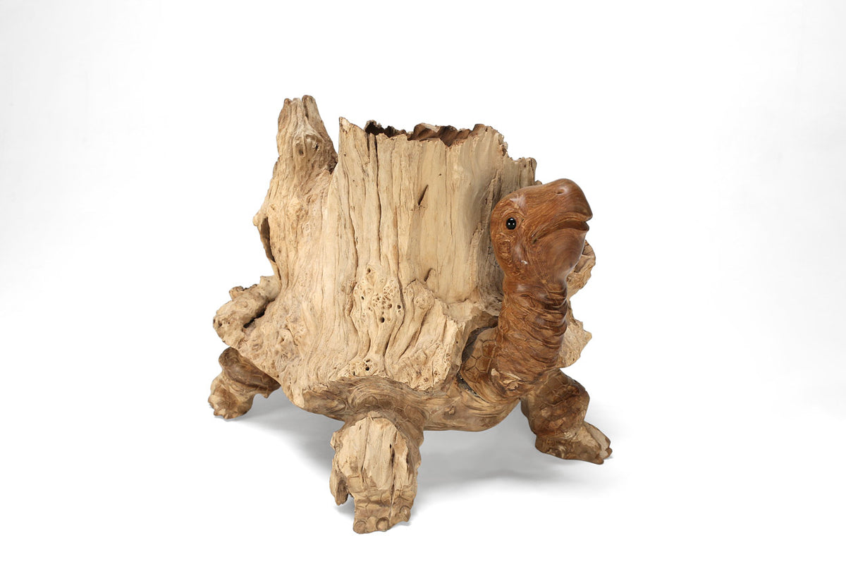 Teak Turtle Sculpture II – Walker Zabriskie Furniture
