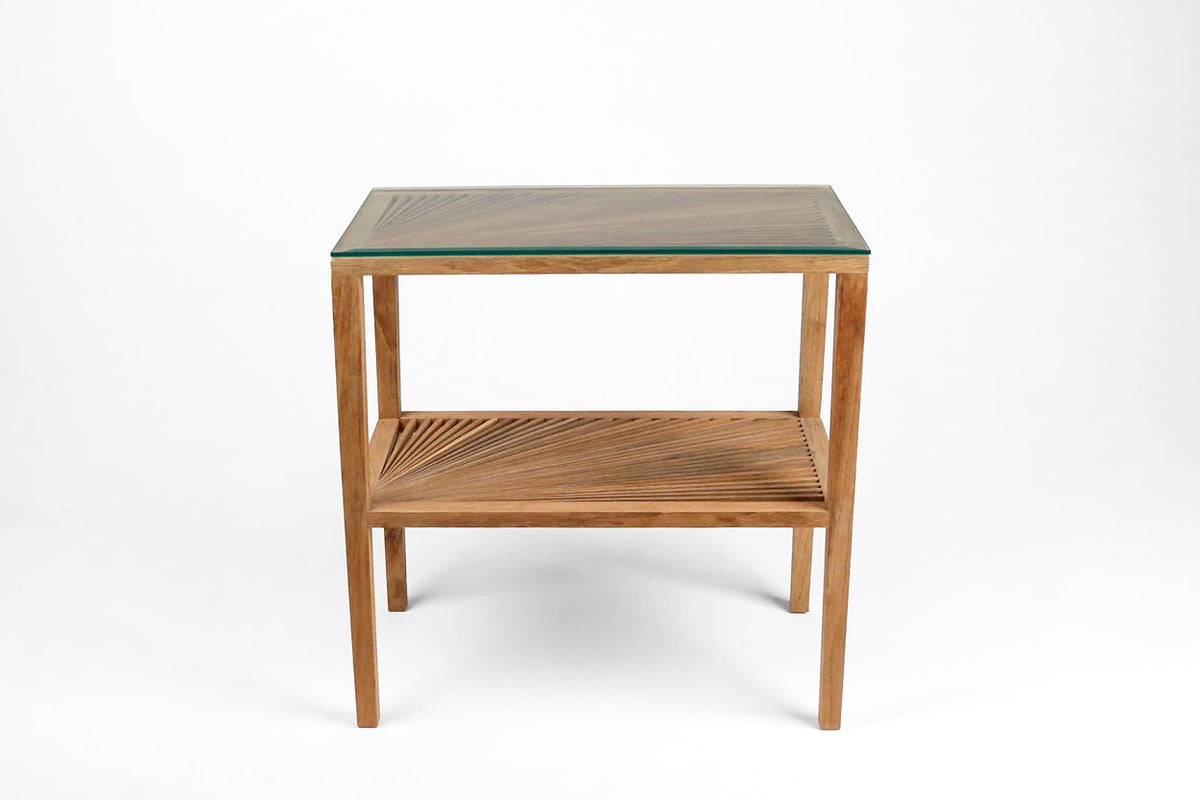 Small Fan Side Table- Natural – Walker Zabriskie Furniture