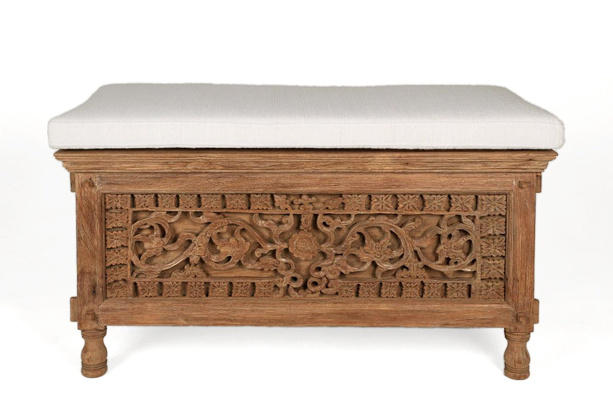 Small Carved Jodang Bench – Walker Zabriskie Furniture