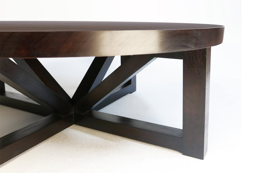 Modern Round Angle Leg Coffee Table – Walker Zabriskie Furniture