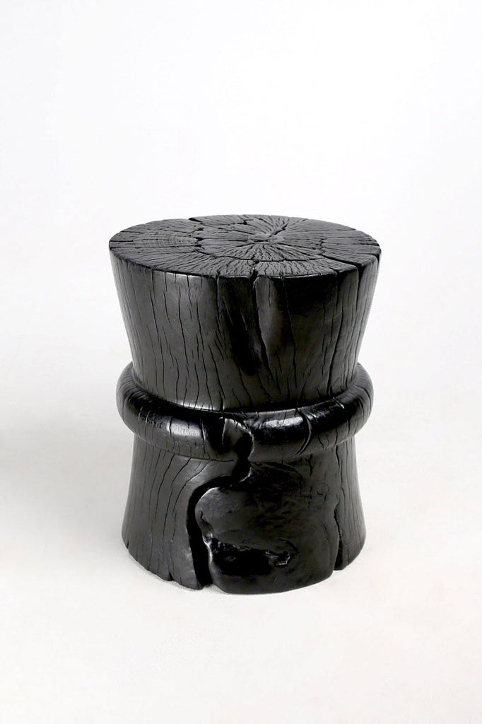 Ebony Wood Hourglass Side Table Walker Zabriskie Furniture